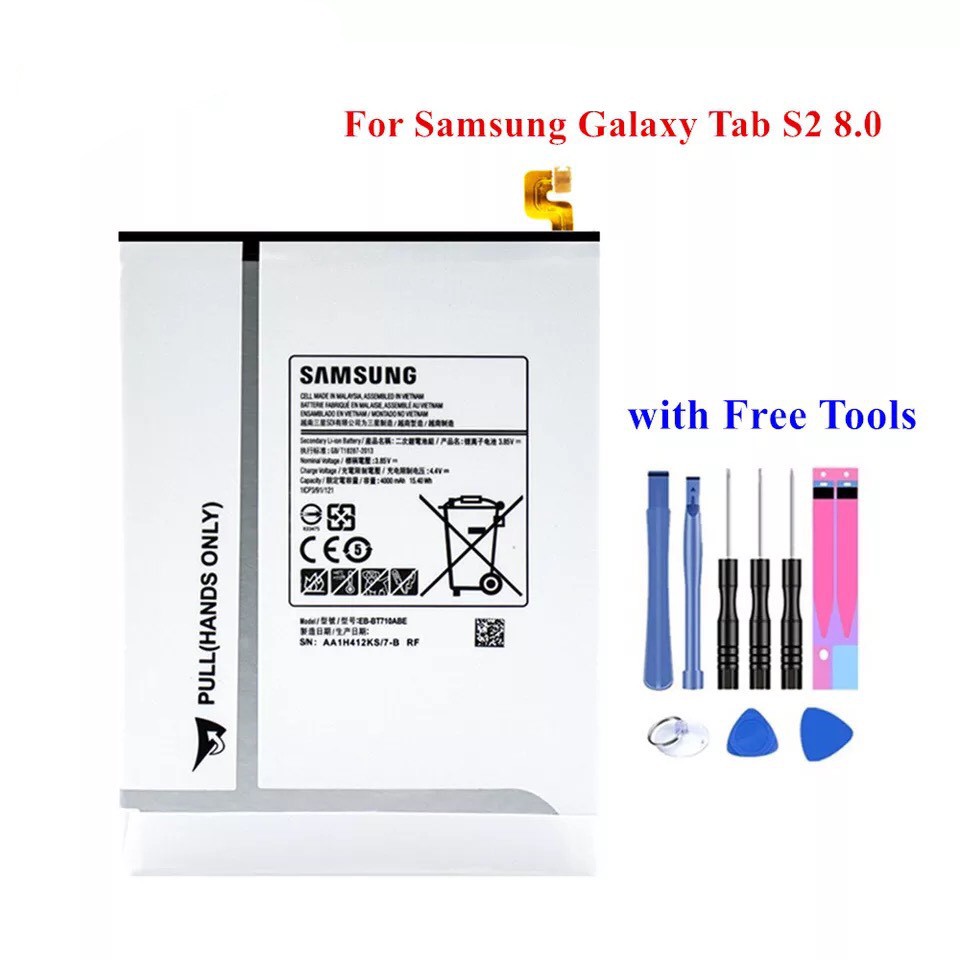 แบตเตอรี่ แท้ Samsung Galaxy Tab S2 8.0 T710 T713 T715 T719C T713N EB-BT710ABE 4000mAh | Shopee ...