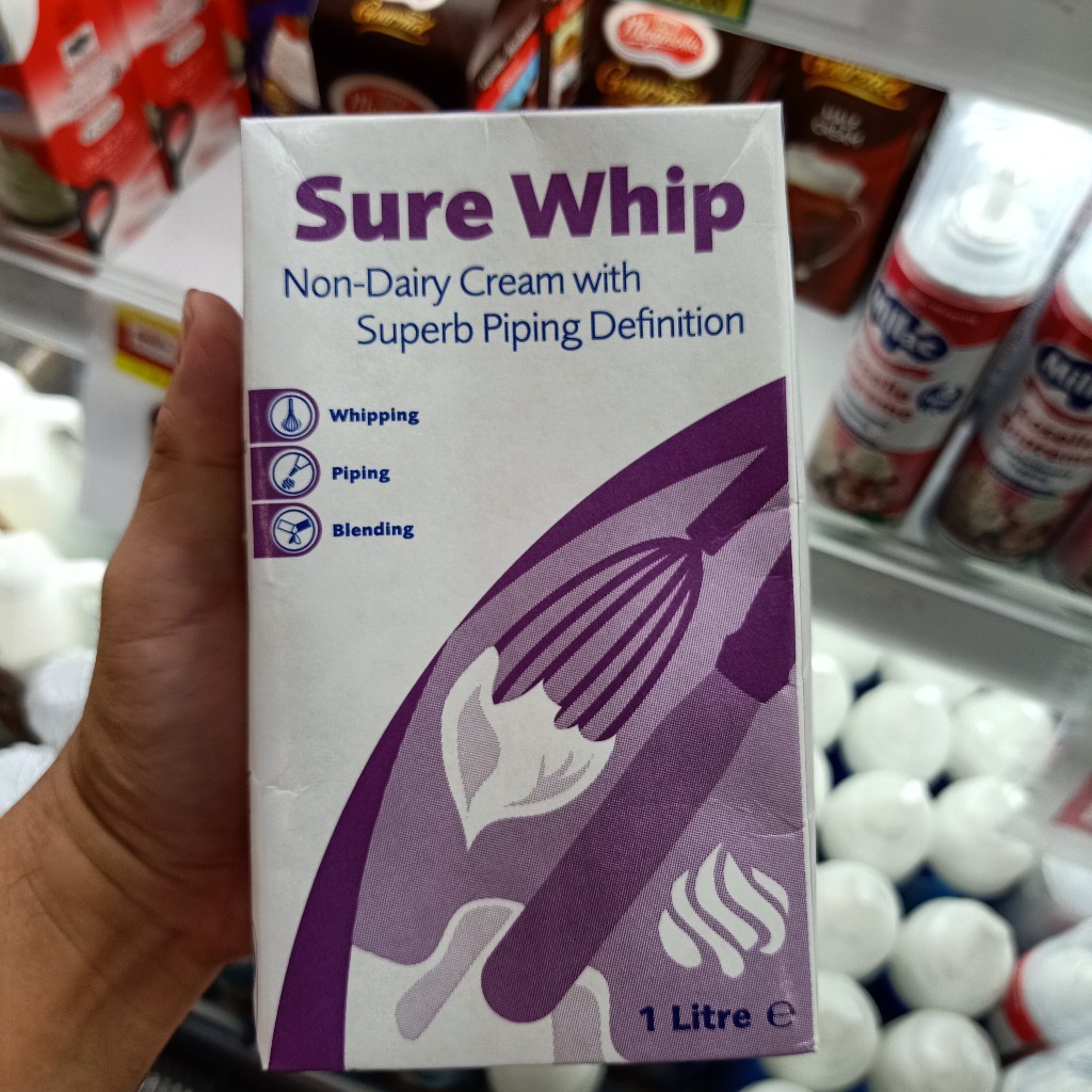 ecook ชัวร์ วิป นอนเดรี่ ทอปปิ้ง L sure whip non dairy topping 1ลิตร ...