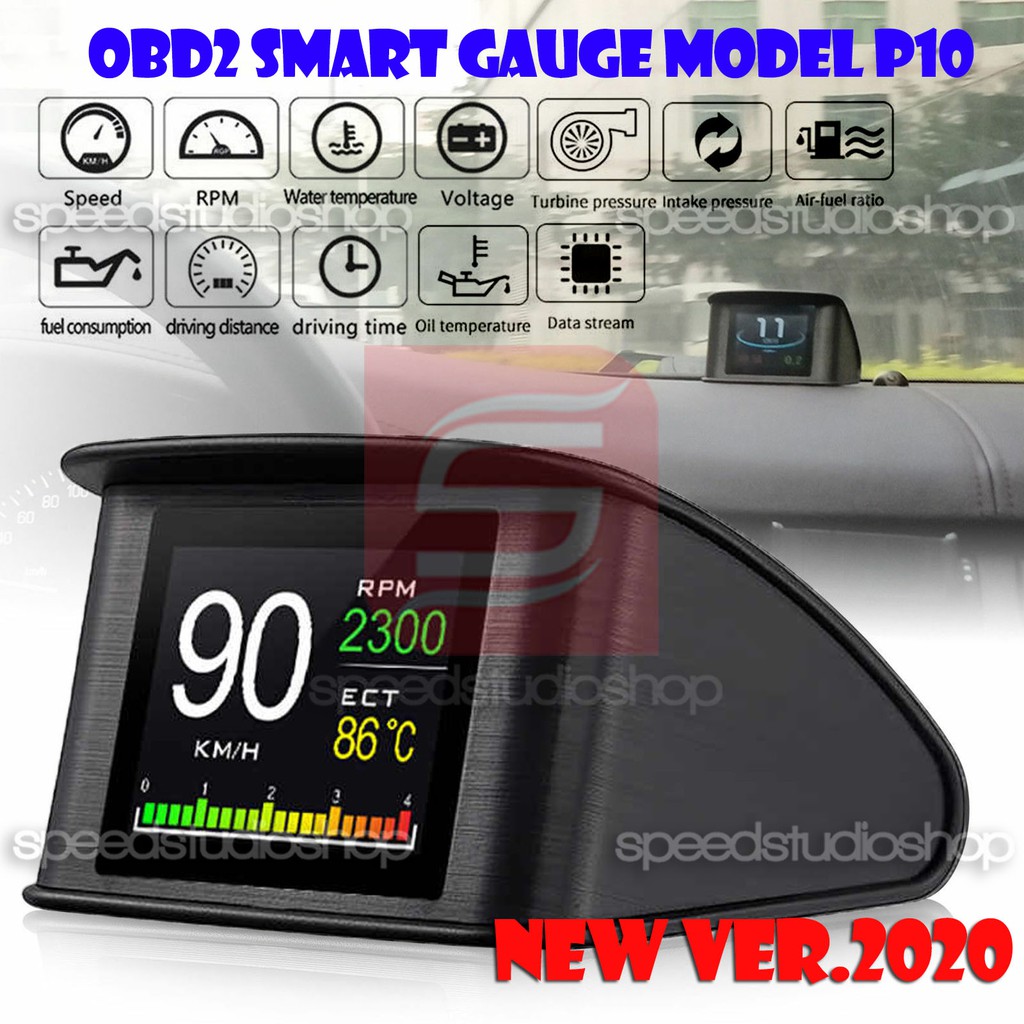 เกจวัด OBD obd2 Smart gauge Display Meter รุ่น P10 new ver.2020 | Shopee Thailand