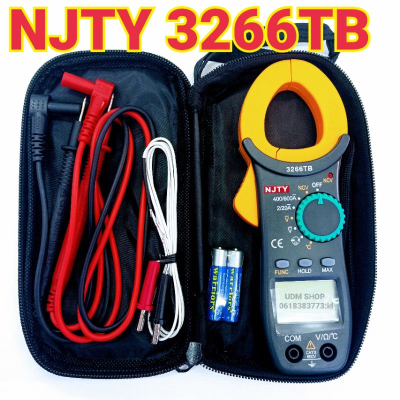 คลิปแอมป์ NJYT 3266TB Clamp Meter Digital มัลติมิเตอร์ดิจิตอล มิเตอร์ ...
