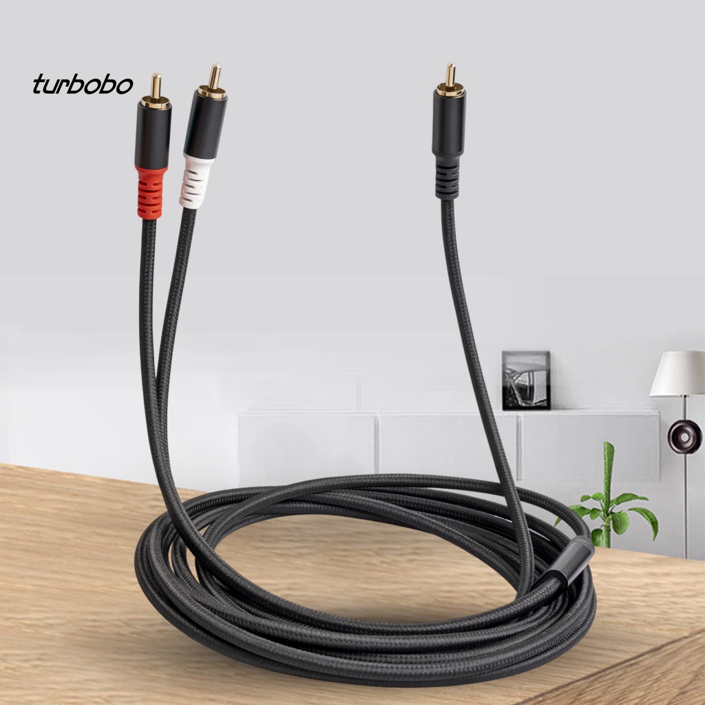 Turbobo สายเคเบิลเชื่อมต่อเสียง RCA ตัวผู้ เป็น 2 RCA ตัวผู้ Y ทนทาน ...