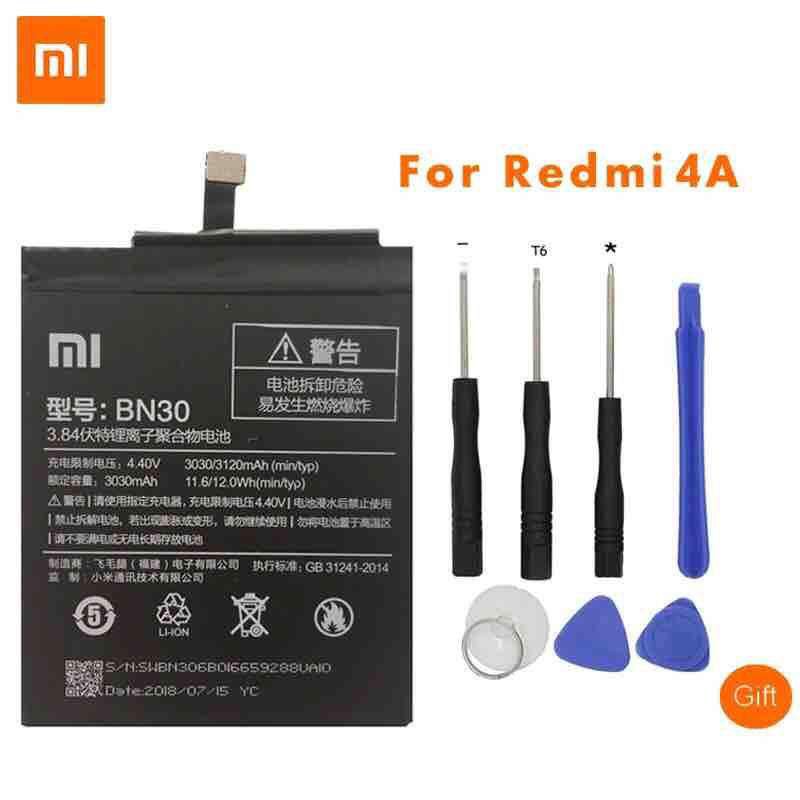 Original Xiaomi BN30 แบตเตอรี่โทรศัพท์มือถือสำหรับ Xiaomi Redmi 4A ...
