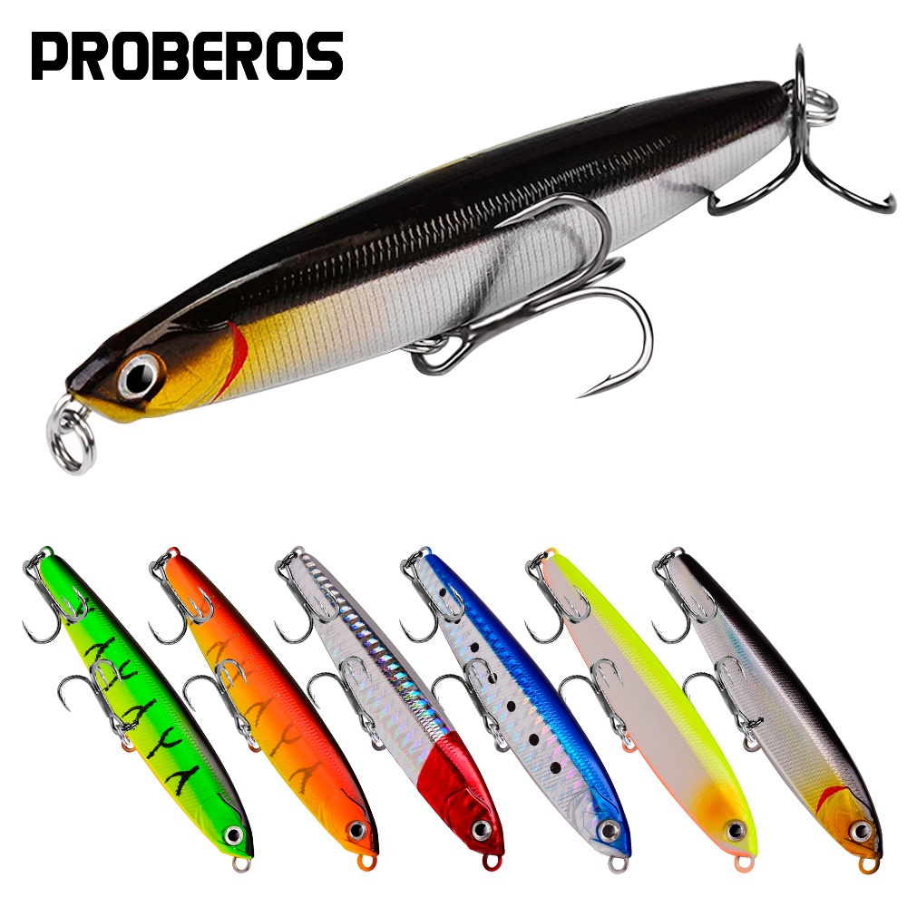 PROBEROS 1PCS Sinking Pencil Fishing Lure 10g 14g 18g 24g Bass Trolling ...
