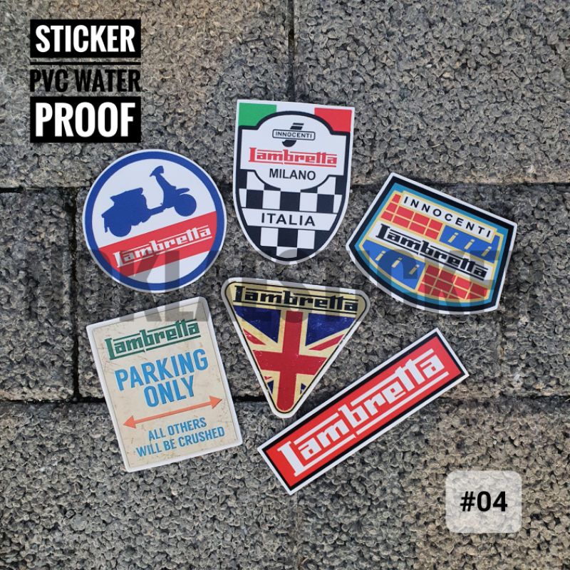 Sticker Lambretta แบมเบทต้า สติ๊กเกอร์กันน้ำ100% ติดรถ ส่งไว | Shopee ...
