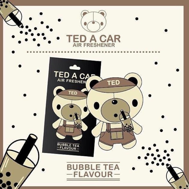 TED A CAR กลิ่น Bubble tea ชานมไข่มุก : แผ่นน้ำหอมปรับอากาศ🐻สุดฮิต ...
