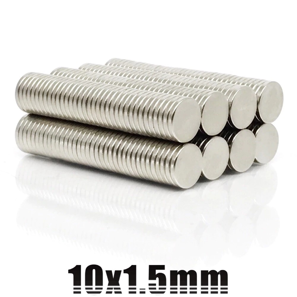 10ชิ้น แม่เหล็กแรงสูง 10x1.5มิล Magnet Neodymium 10x1.5mm แม่เหล็ก นีโอไดเมียม 10mm x 1.5mm ...