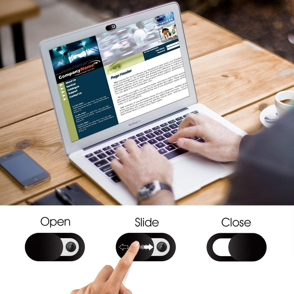 แผ่นปิดกล้อง Webcam Cover Slider Sticker for Macbook,iPad,iPhone,iMac ...