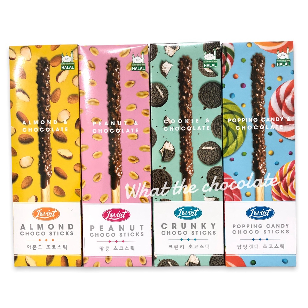 Popping candy & Almond Choco Stick ขนมปังแท่งเคลือบช็อคโกแลต | Shopee ...