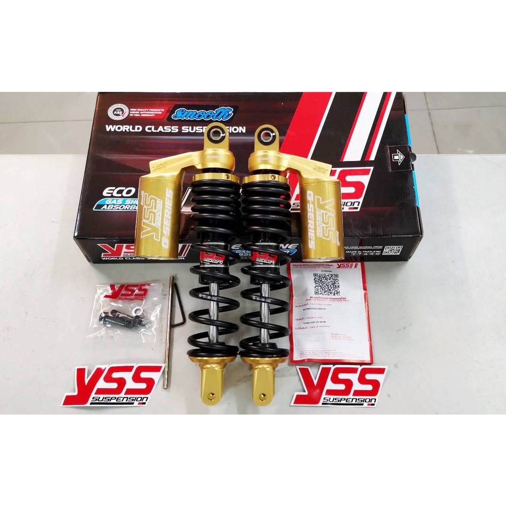 โช้ค YSS Yamaha Nmax 155 ปี 2020 G-Series Gold Edition 310 mm สปริงดำ ...