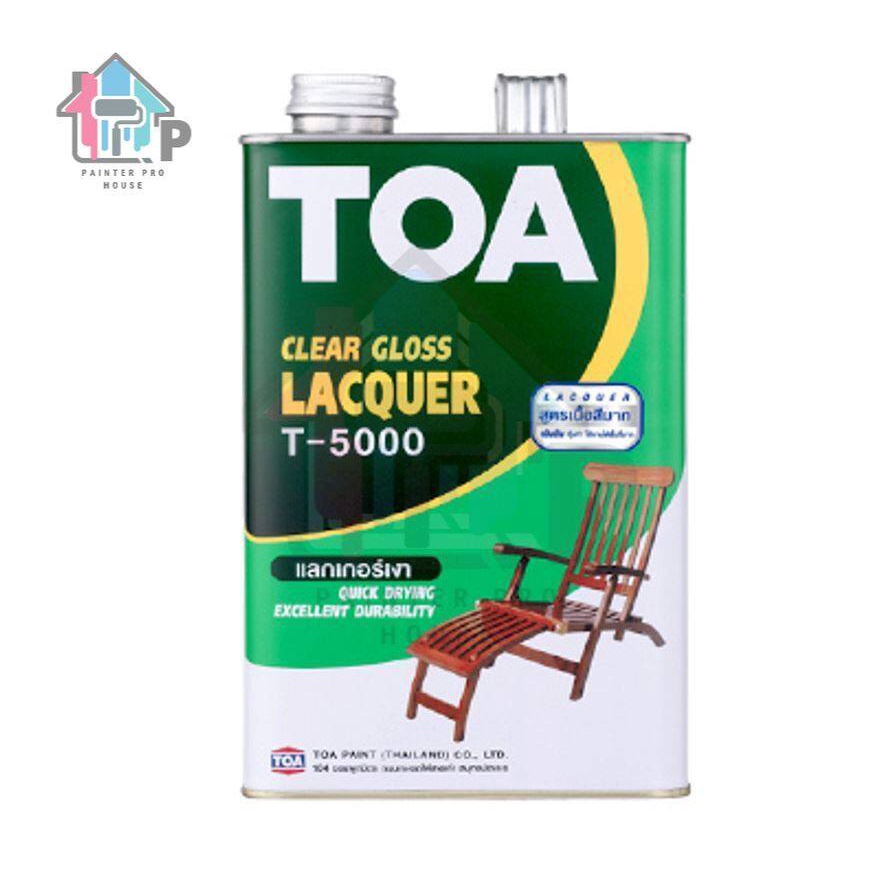 แลคเกอร์ เงาใส TOA T-5000 ทีโอเอ (ขนาดกระป๋อง 0.9 ลิตร) แลคเกอร์เงา | Shopee Thailand