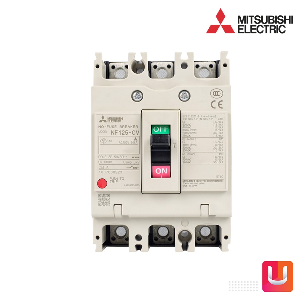 MITSUBISHI -NF125-CV 3P 125A - Molded Case Circuit Breaker (MCCB ...