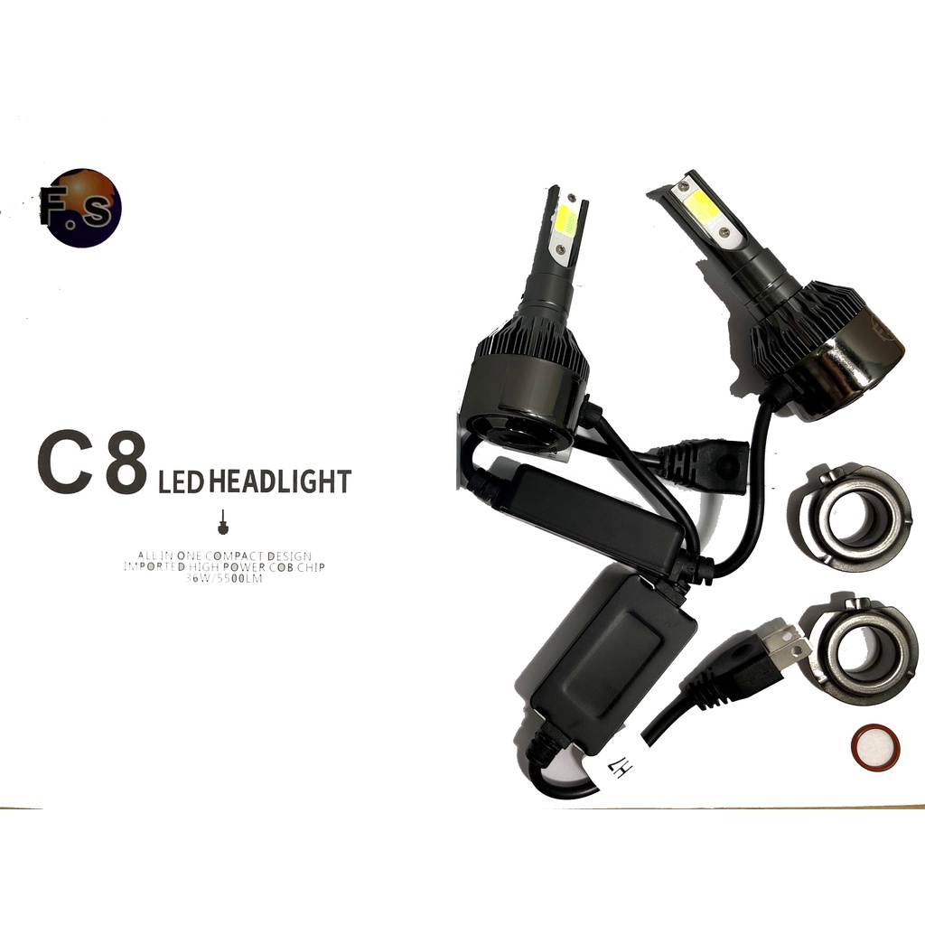 ไฟหน้า 3 สี C8 H7 36W ใส่ได้12-24 โวลต์ กันน้ำ 100% , รับประกัน 1เดือน | Shopee Thailand