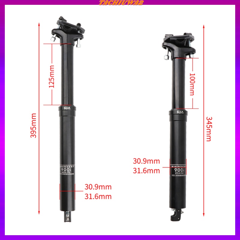 Bike Dropper Seatpost Adjustable Stroke Seat Post Parts 345/395mm 30.9x395mm | Shopee Thailand