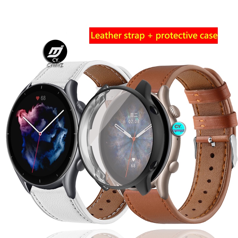 เคส amazfit GTR 3 Pro สายรัด สายหนัง สายรัดข้อมือกีฬา เคส amazfit GTR 3 ...