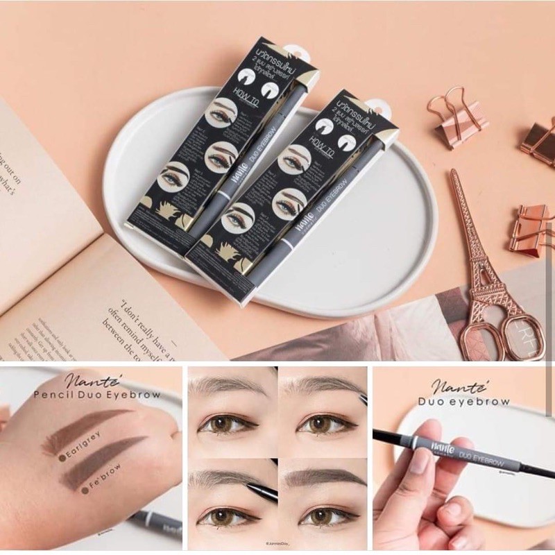 Nante Duo Eyebrow ดินสอเขียนคิ้วแนนเต้ดูโอ้อายโบรว | Shopee Thailand