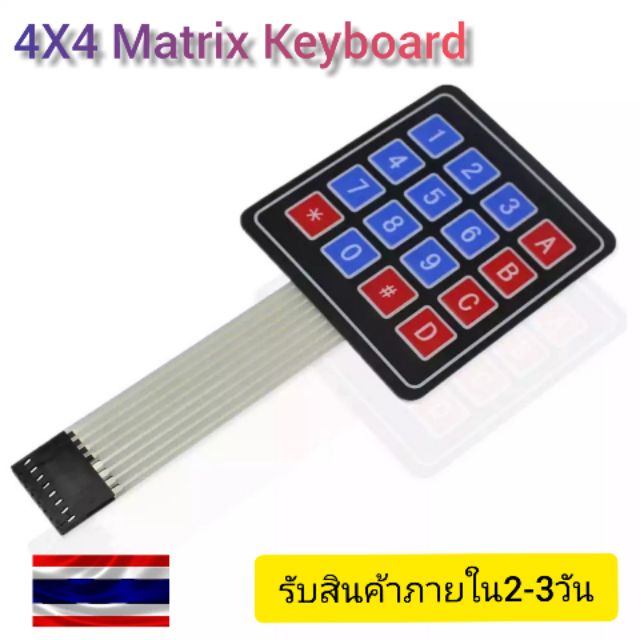 16 Key Membrane Switch Keypad 4X4 Matrix Keyboard for arduino | Shopee ...