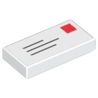 [628] ชิ้นส่วนเลโก้ Lego Part Tile 1 x 2 with Mail Envelope, Address ...