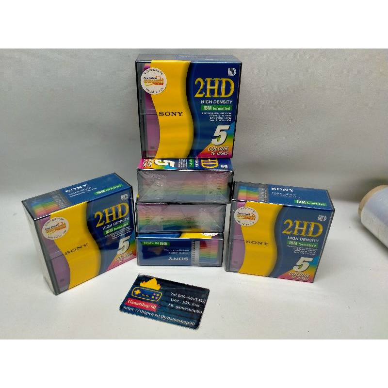 แผ่นดิส Sony ของใหม่ แบบแผ่นสี 1.44 Floppy Disk A ในซีส 1 กล่อง บรรจุ 10แผ่น | Shopee Thailand