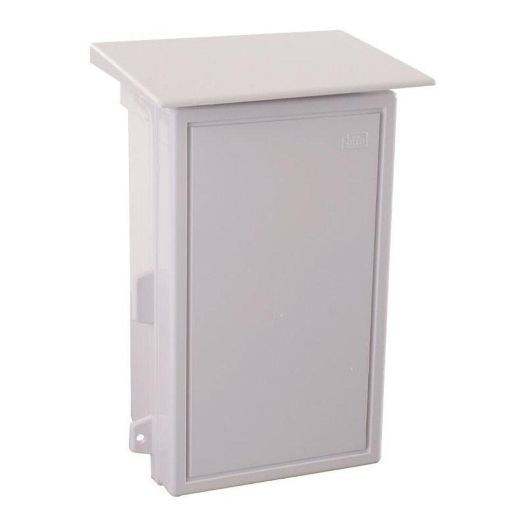 "RITTO" EUR 1 กล่องพลาสติกกันฝุ่นกันฝน (มีหลังคา) พร้อมแผ่นในสำหรับยึด ...