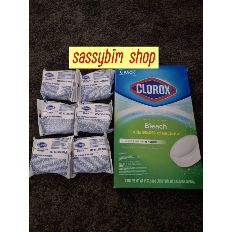 ‼️SIX Packs‼️ Clorox Bleach (6 ก้อน/กล่อง) ก้อนทำความสะอาดชักโครก ฆ่า ...