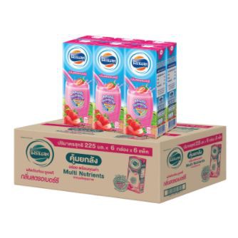 FOREMOST STRAWBERRY โฟร์โมสต์ รสสตรอเบอรี่ ขนาด 225ml/กล่อง ยกลัง 36 ...