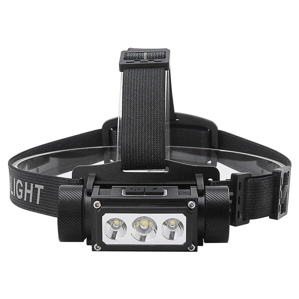 BORUiT B39 LED Headlamp XM-L2+2*XP-G2 Max.5000LM Headlight 21700/18650 ...