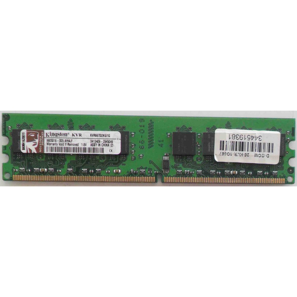 RAM DDR2 KVR667D2N5/1G 1GB 128M x 64-Bit DDR2-667 CL5 240-Pin DIMM มือ ...