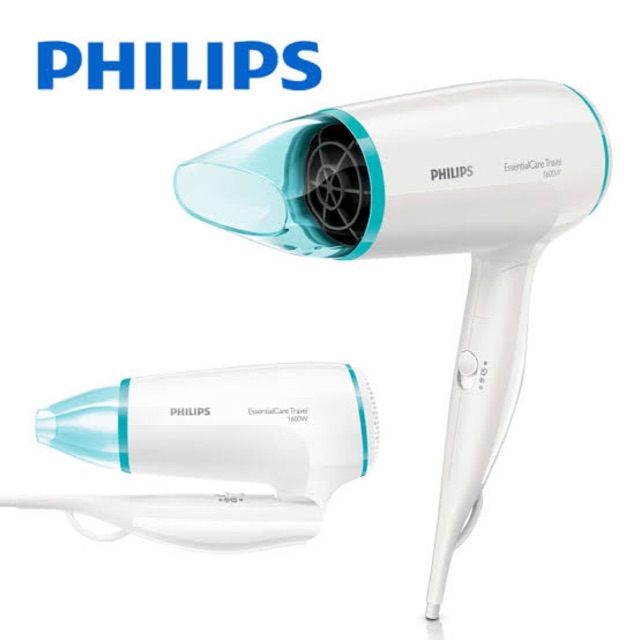 Philips Essential Care Foldable Travel Hairdryer 1600W BHD006 ไดร์เป่าผม | Shopee Thailand