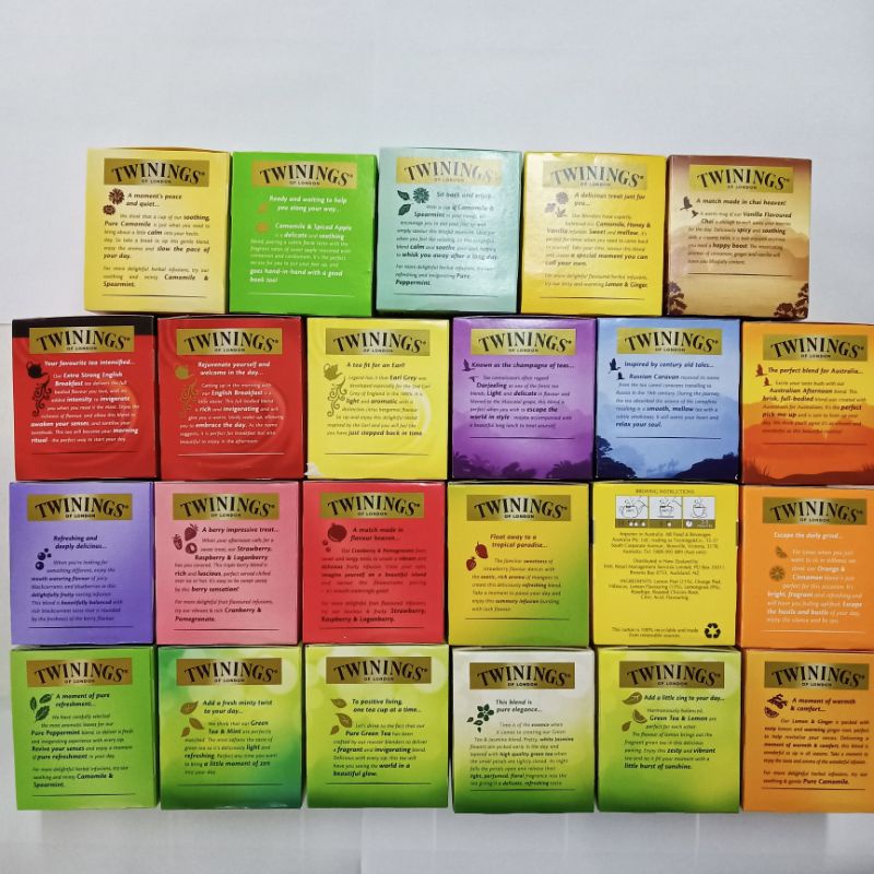 Twinings Tea / asha / Live Well ทไวนิงส์ ชาซอง ชาอังกฤษแท้ กล่อง ชา ...