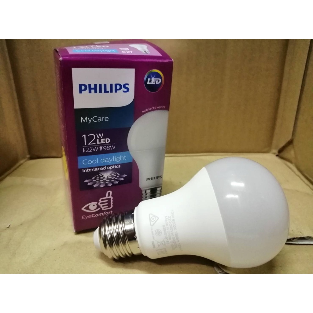 Philips หลอดไฟ LED Bulb Philips MyCare 12W E27 แสง Daylight | Shopee Thailand