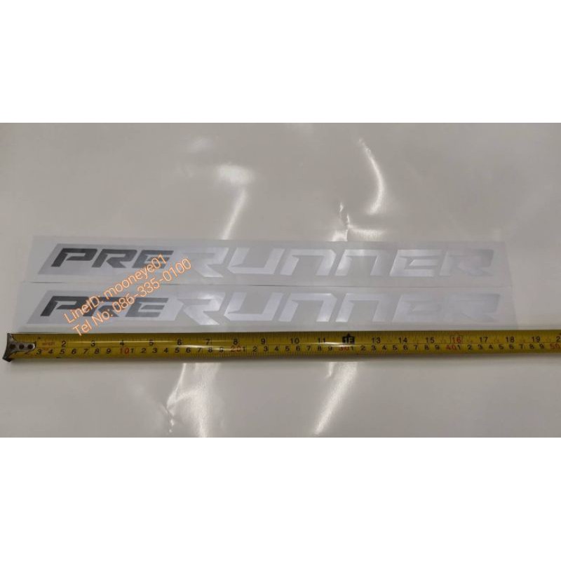 Sticker สติ๊กเกอร์ดั้งเดิมงานสกรีน prerunner สำหรับติดแก้มท้ายรถ toyota ...