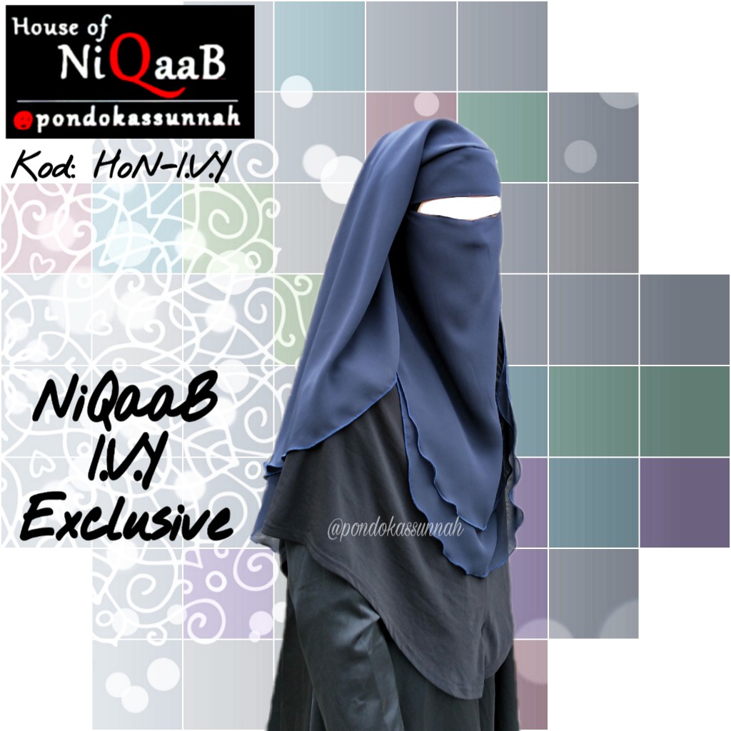 Niqab IVY - Burqa / Purdah / Niqab Sunnah 2 ชั้น คุณภาพสูง วัสดุ Kain ...