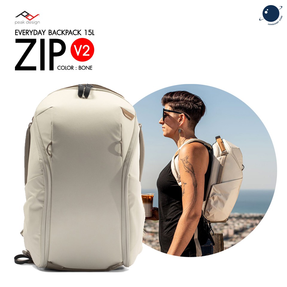 Peak design Everyday Backpack 15L Zip v2 - Bone กระเป๋ากล้องอเนกประสงค์ ประกันศูนย์ | Shopee ...