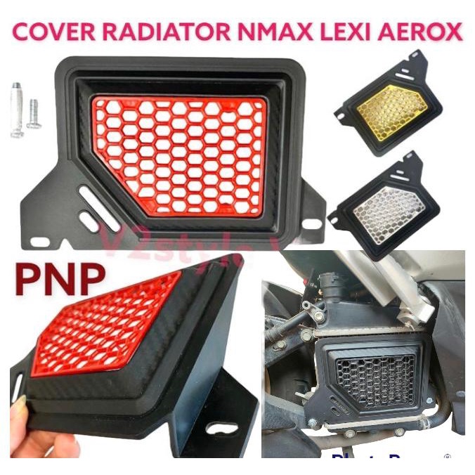 ฝาครอบหม้อน้ํา NMAX ใหม่ OLD AEROX 155 LEXI คาร์บอน Bee RADIATOR หมวก ...
