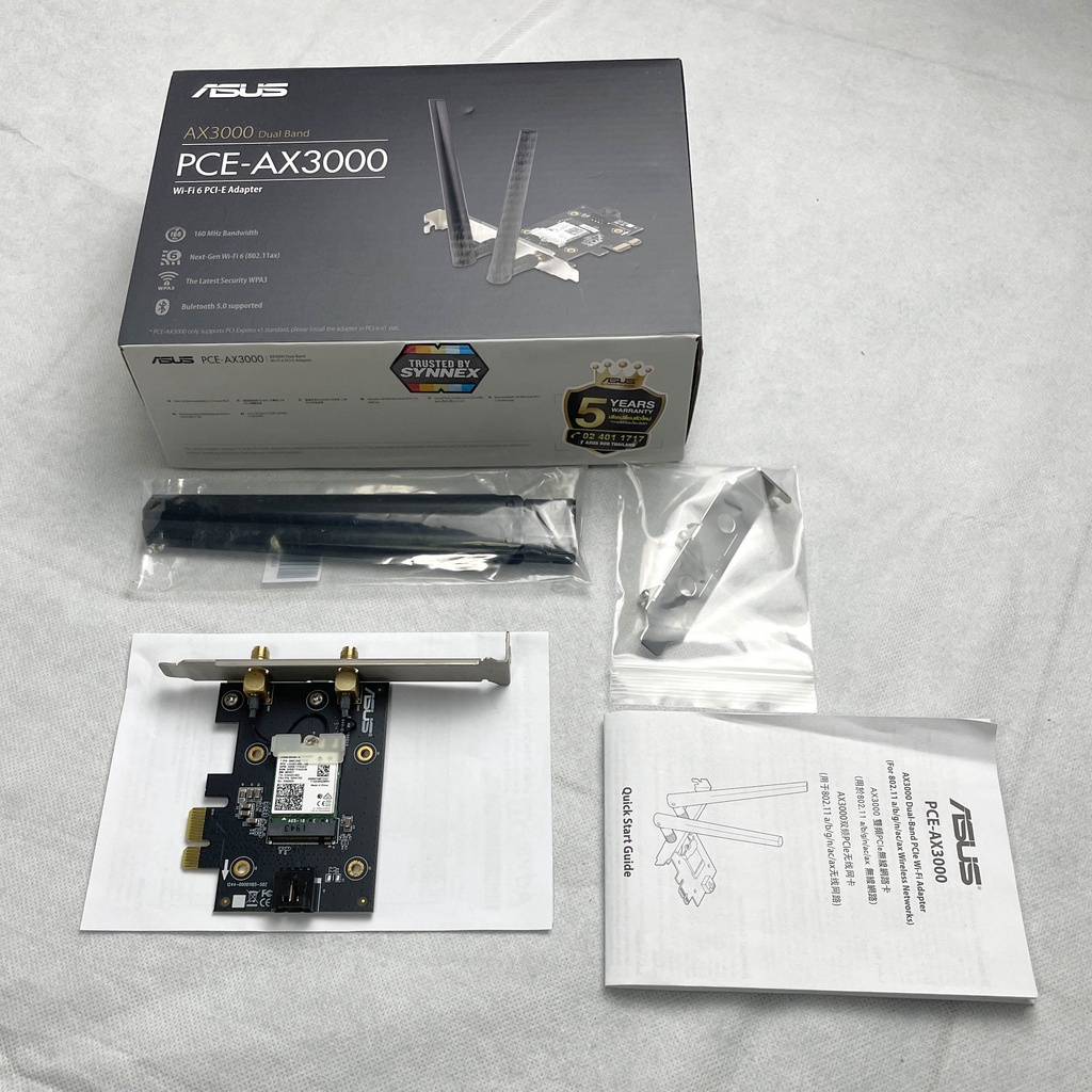 Wireless PCIe Adapter ASUS (PCE-AX3000) AX3000 Dual Band WIFI 6 ...
