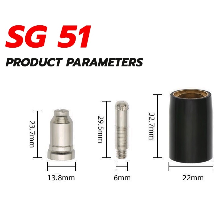 อะไหล่ เครื่องตัดพลาสม่า หัวตัดพลาสม่า CUT40 รุ่น SG-51 ใช้ได้หลายรุ่น สินค้าแนะนำ! ถูกที่สุด ...