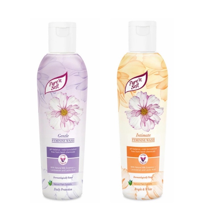 PURE N SOFT Feminine Wash เพียว เอ็น ซอฟท์ทำความสะอาดจุดซ่อนเร้น 200 ...