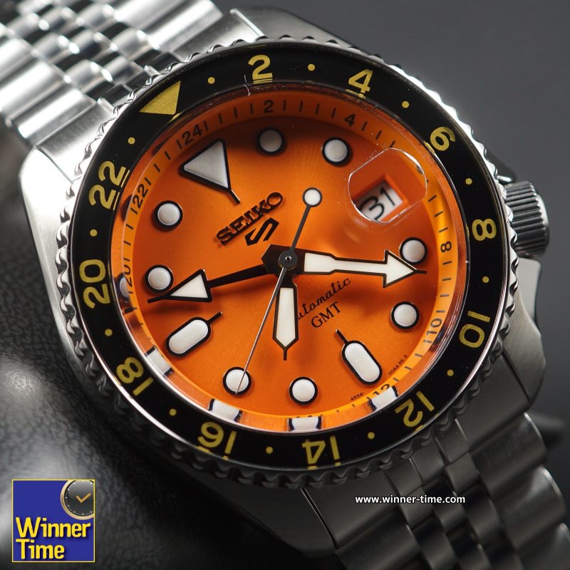 นาฬิกา Seiko 5 Sports GMT รุ่น SSK005K1,SSK005K,SSK005,หน้าปัดสีส้ม ...