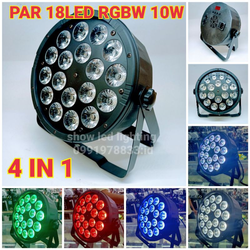 ไฟพาร์ LED Par 18led 4in1 RGBW 10w ไฟเธค ไฟปาร์ตี้ ไฟพาร์ ไฟดิสโก้ ไฟดีสโก้ Disco light | Shopee ...