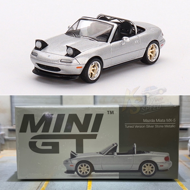 MINI GT Mazda Miata MX-5 (NA) Tuned Version Silver Stone Metallic ...