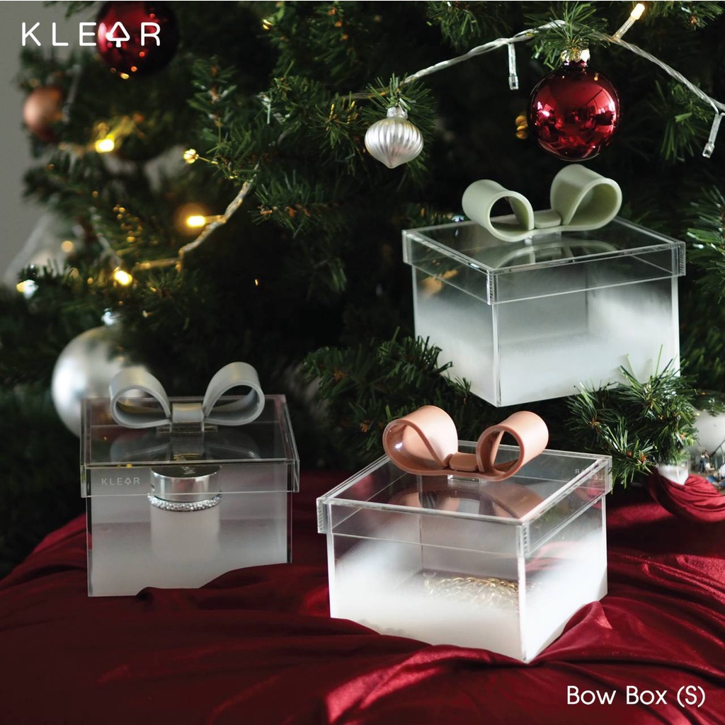 KlearObject ฺBow Box-S กล่องใส่ของขวัญ กล่องใส่เครื่องประดับ กล่องอะคริลิค : K437 | Shopee Thailand