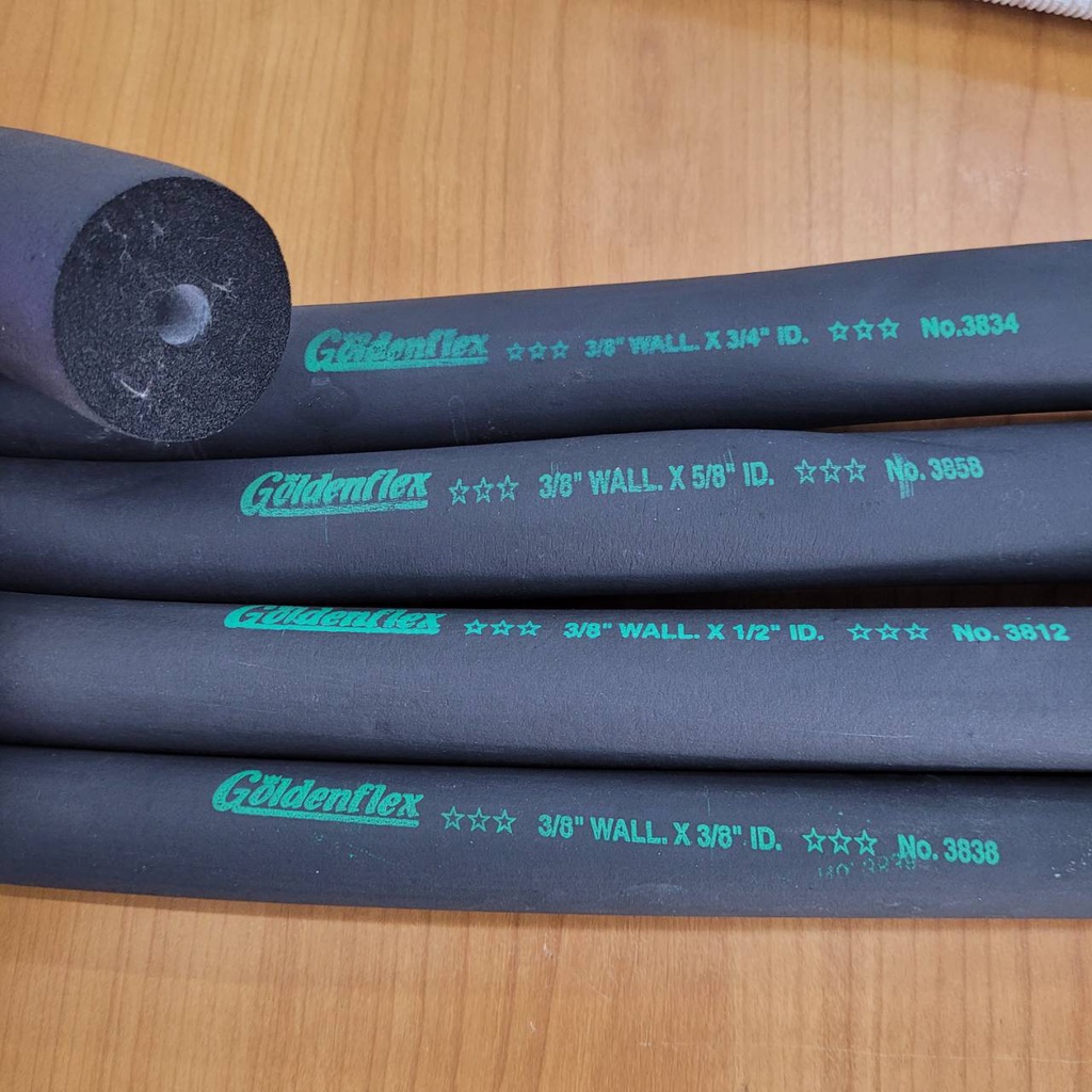 ยางหุ้มท่อ Goldenflex ท่อแอร์ ฉนวนหุ้มท่อแอร์ อย่างดี ไม่ลามไฟ มีหลายขนาด เหมาะสำหรับติดตั้งแอร์ ...
