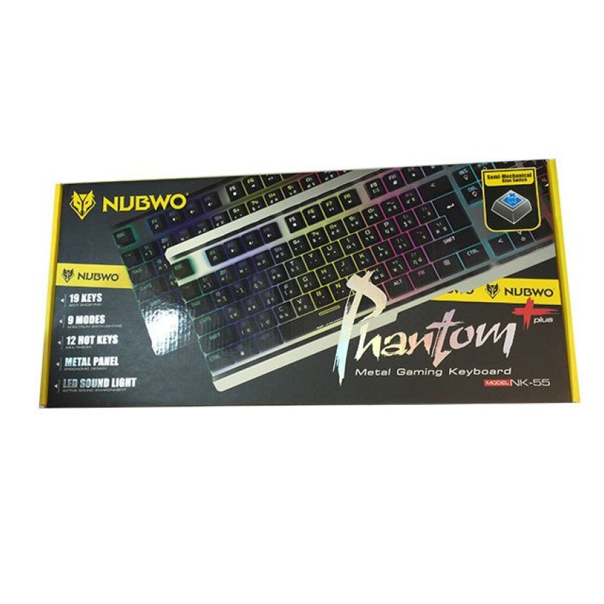 Nubwo Nubwo Phantom Nk-55 Semi Mechanical Gaming Keyboard | Shopee Thailand