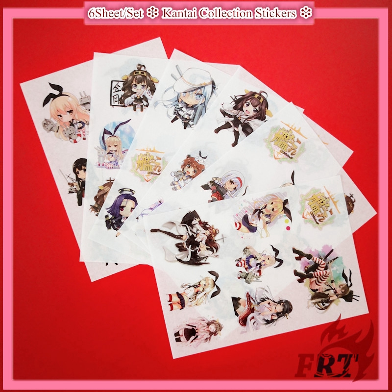 Kantai Collection สติ๊กเกอร์ 6Sheet/Set Anime DIY Diary Scrapbooking ...