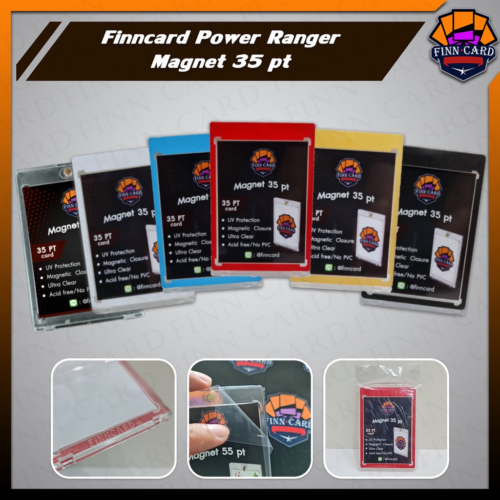 Power Ranger!! Finncard Magnet 35pt มี6สีให้เลือก มีฟิล์มกันรอยทุกชิ้น MN | Shopee Thailand