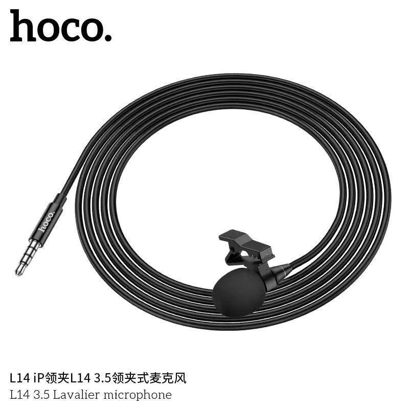 Hoco.L14 ไมล์ เหมาะ สำ หรับ หนีบเสื้อ ไลค์ สด มี3แบบ (3.5mm /ip /TypeC) | Shopee Thailand