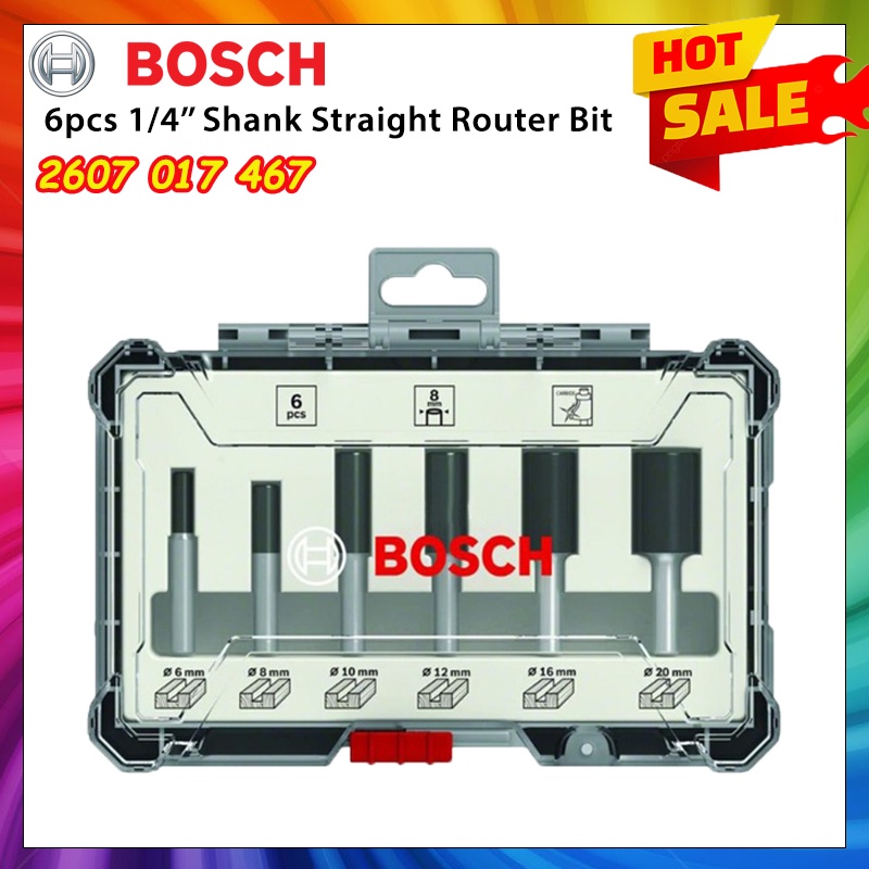 Bosch ชุดดอกสว่านเราเตอร์คาร์ไบด์ ก้านไม้ 6 ชิ้น 2607017467 | Shopee ...