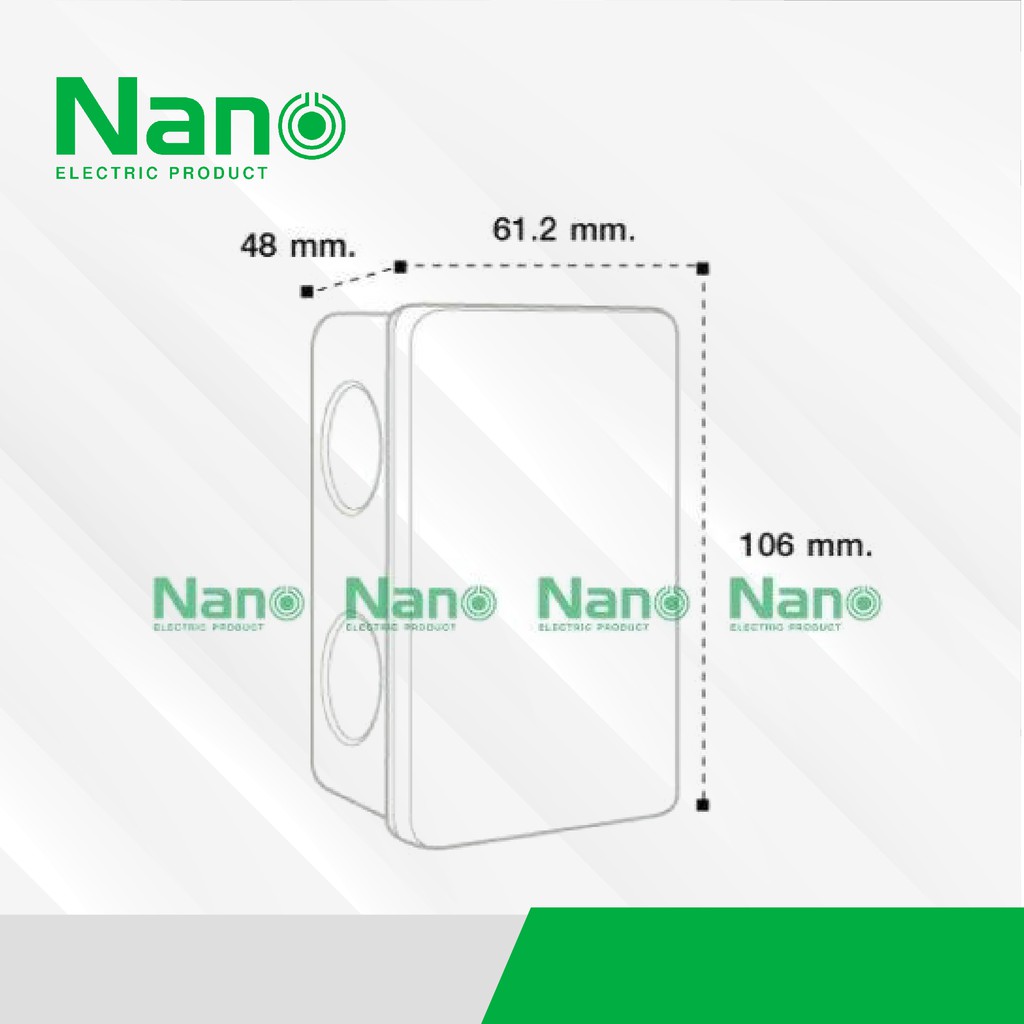 กล่องพักสายสี่เหลี่ยม NANO 2x4" สีขาว NANO- 24M แบบ มิล | Shopee Thailand
