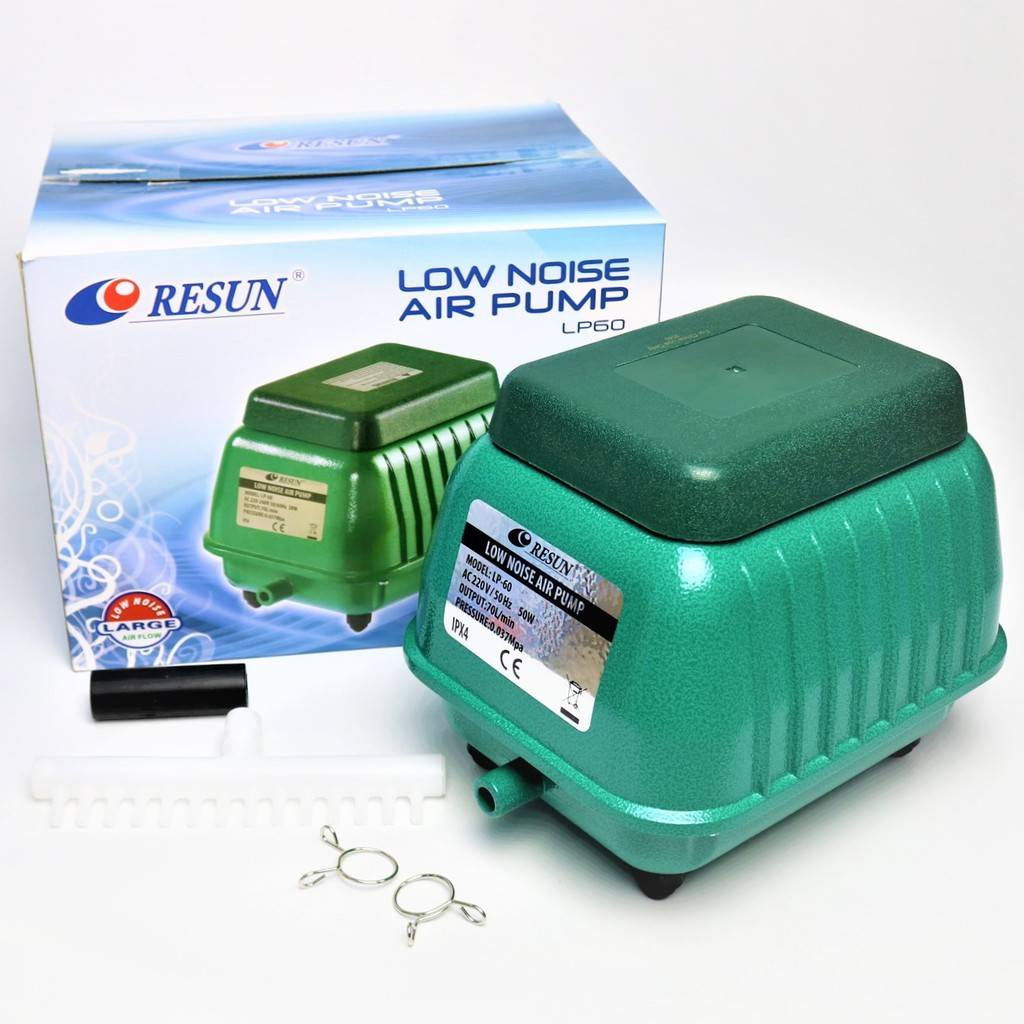ปั้มลม Resun LP40 / LP60 / LP100 ปั้มลมตู้ปลาเสียงเงียบ ปั๊มลม ...