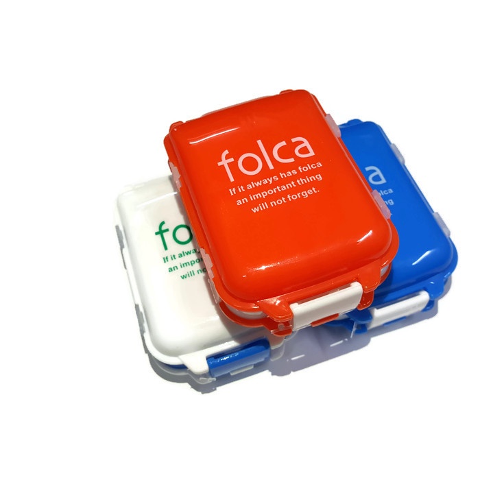 Folca Pill Box ตลับใส่ยา กล่องใส่ยาทรงสี่เหลี่ยม 8 ช่อง ตลับใส่ของ ...